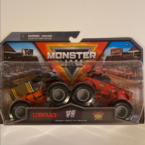 Monster Jam | Toys | Lumberjack Vs Toy Trucks Red And Orange | Poshmark